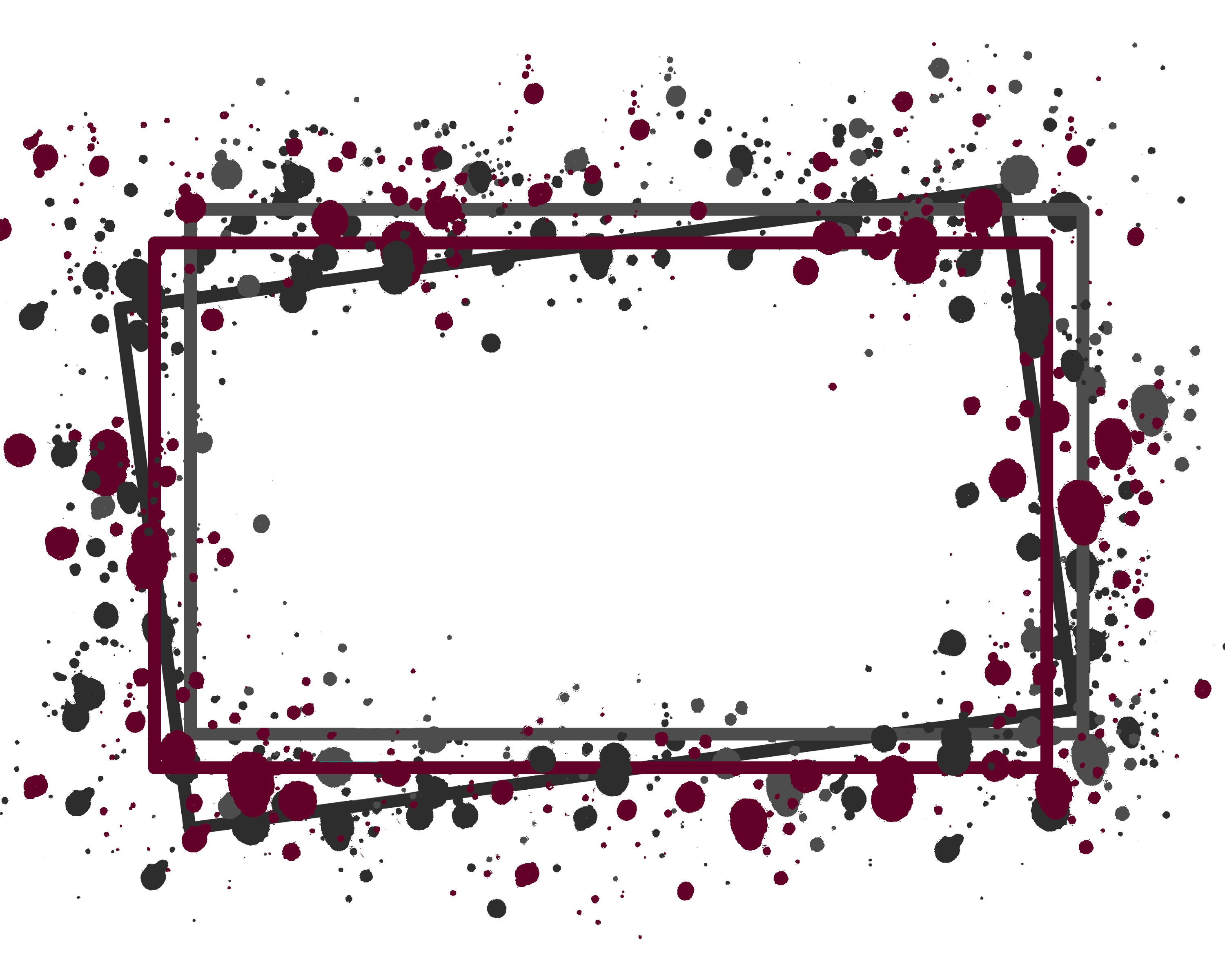Frame Splatter Maroon Grey Background Printable Artwork - Etsy