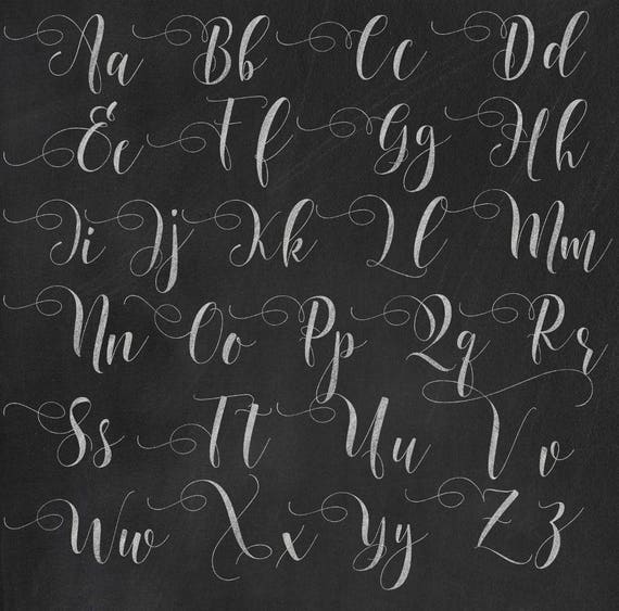 Chalkboard Letter Clipart Chalkboard Alphabet Clipart Etsy