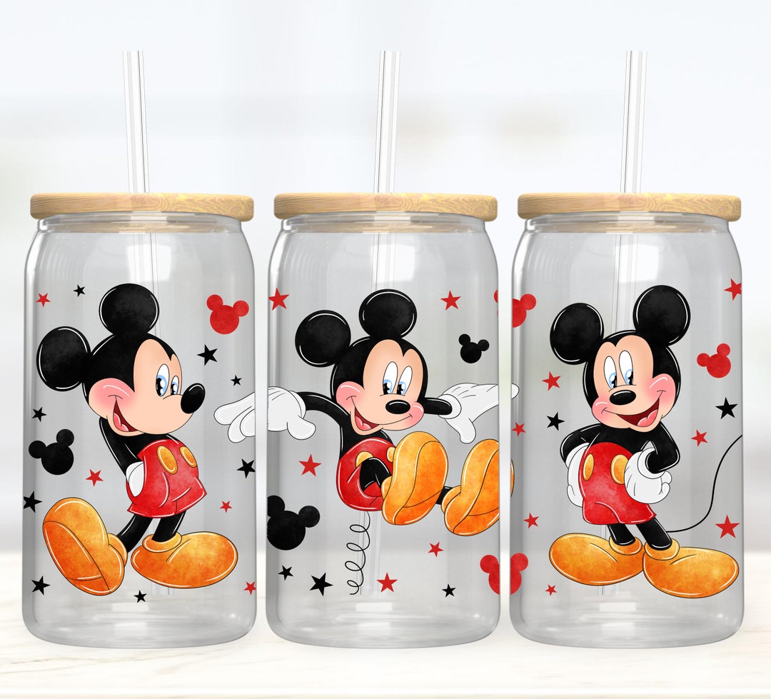 Mickey Mouse Cup PNG File DIGITAL DOWNLOAD 16oz Glass Tumbler Design ...