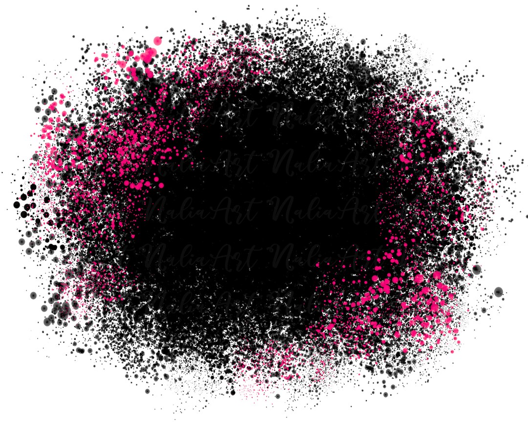 Background Paint Splatter Black Pink Splash Frame Splatter Background ...