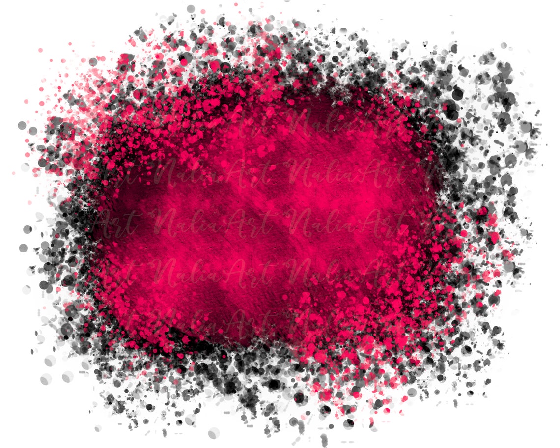 Background Paint Splatter Black Pink Splash Frame Splatter - Etsy
