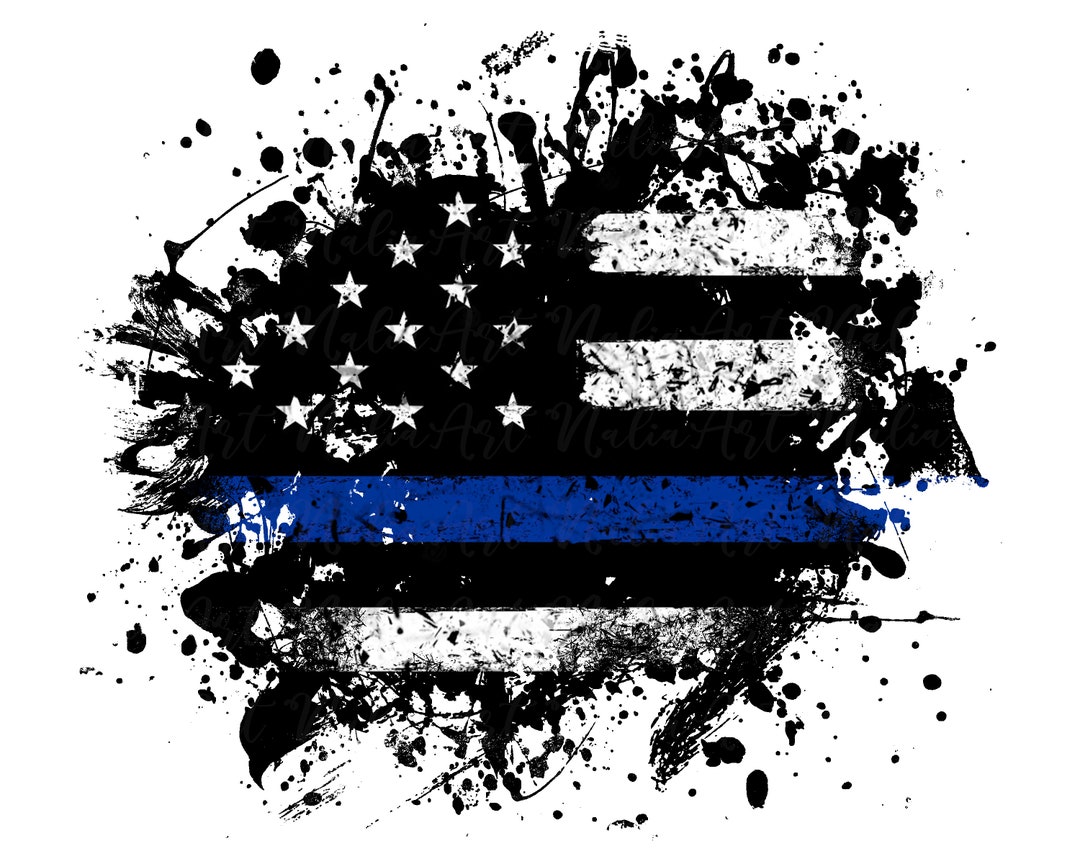 Background Back the Blue Thin Blue Line Police Design Flag Grunge ...