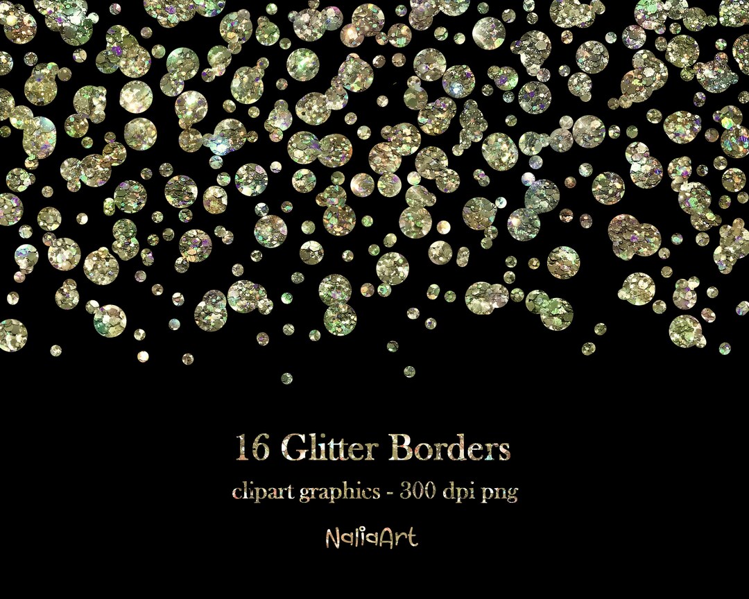 Gold Glitter Border, Confetti Borders, Clipart Glitter , Clip Art ...