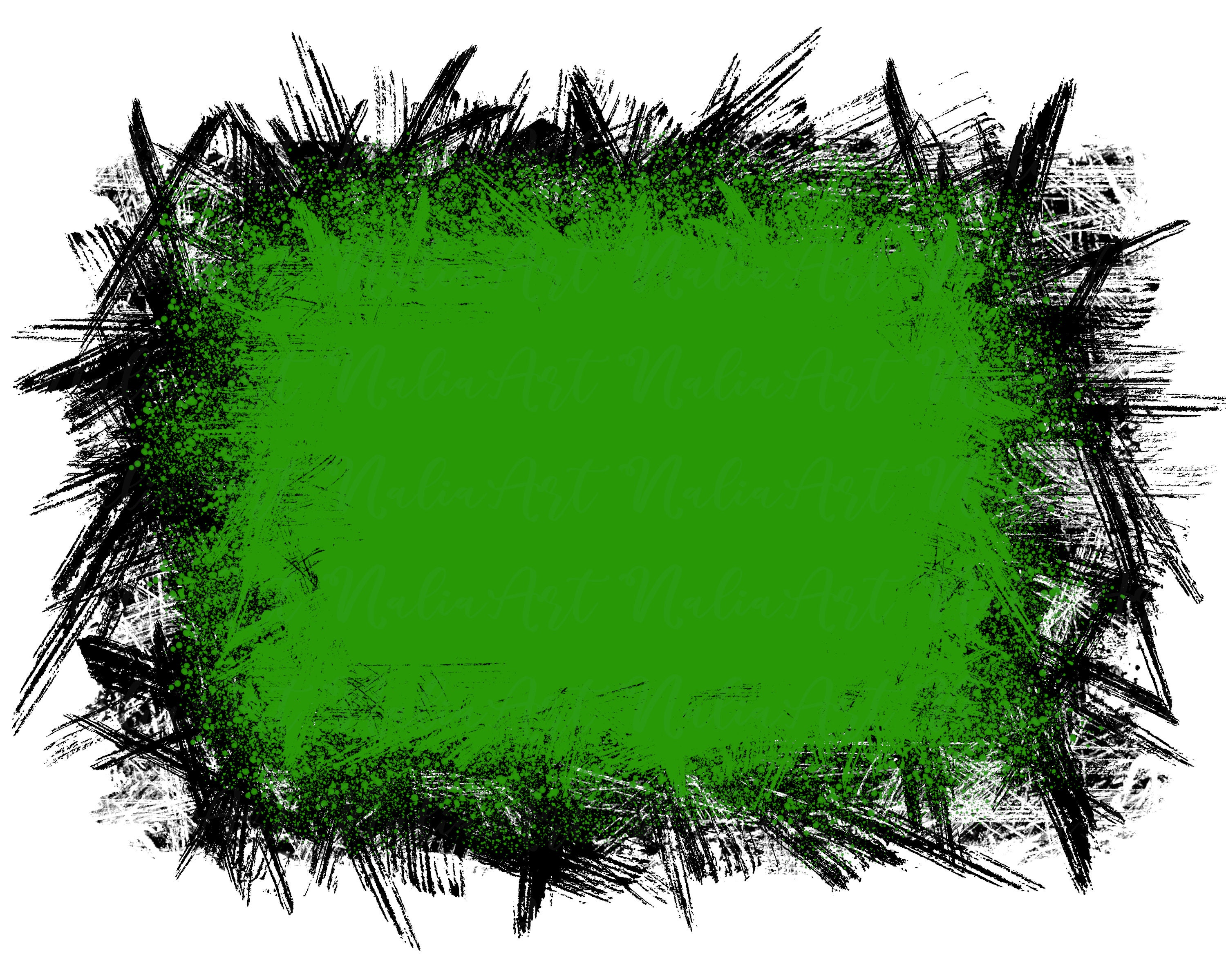 Frame Splatter Black Green Background Printable Artwork - Etsy