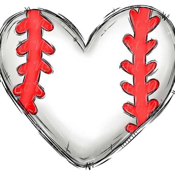 Baseball Heart - Etsy