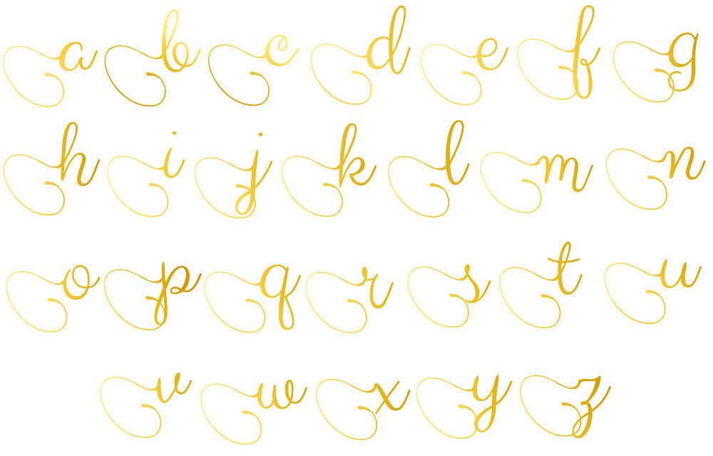 Gold Alphabet Clip Art Gold Foil Alphabet Digital Clipart - Etsy