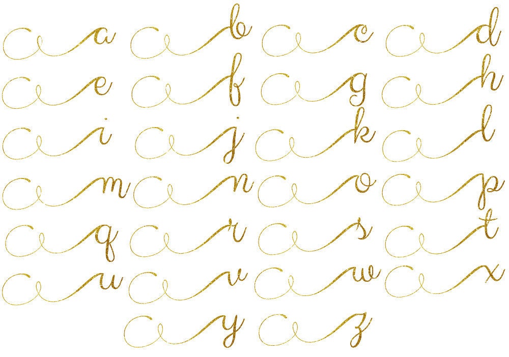 Gold Glitter Alphabet Clip Art, Gold Alphabet, Digital Clipart, Numbers ...