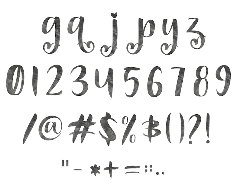 Black Watercolor Alphabet Clipart Watercolor Letters Digital - Etsy