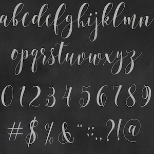 Chalkboard Alphabet Clip Art, Chalk Digital Clipart, Font, Letters ...