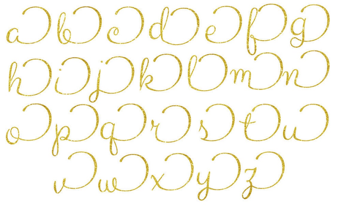 Gold Glitter Alphabet Clip Art, Gold Alphabet, Digital Clipart, Numbers ...