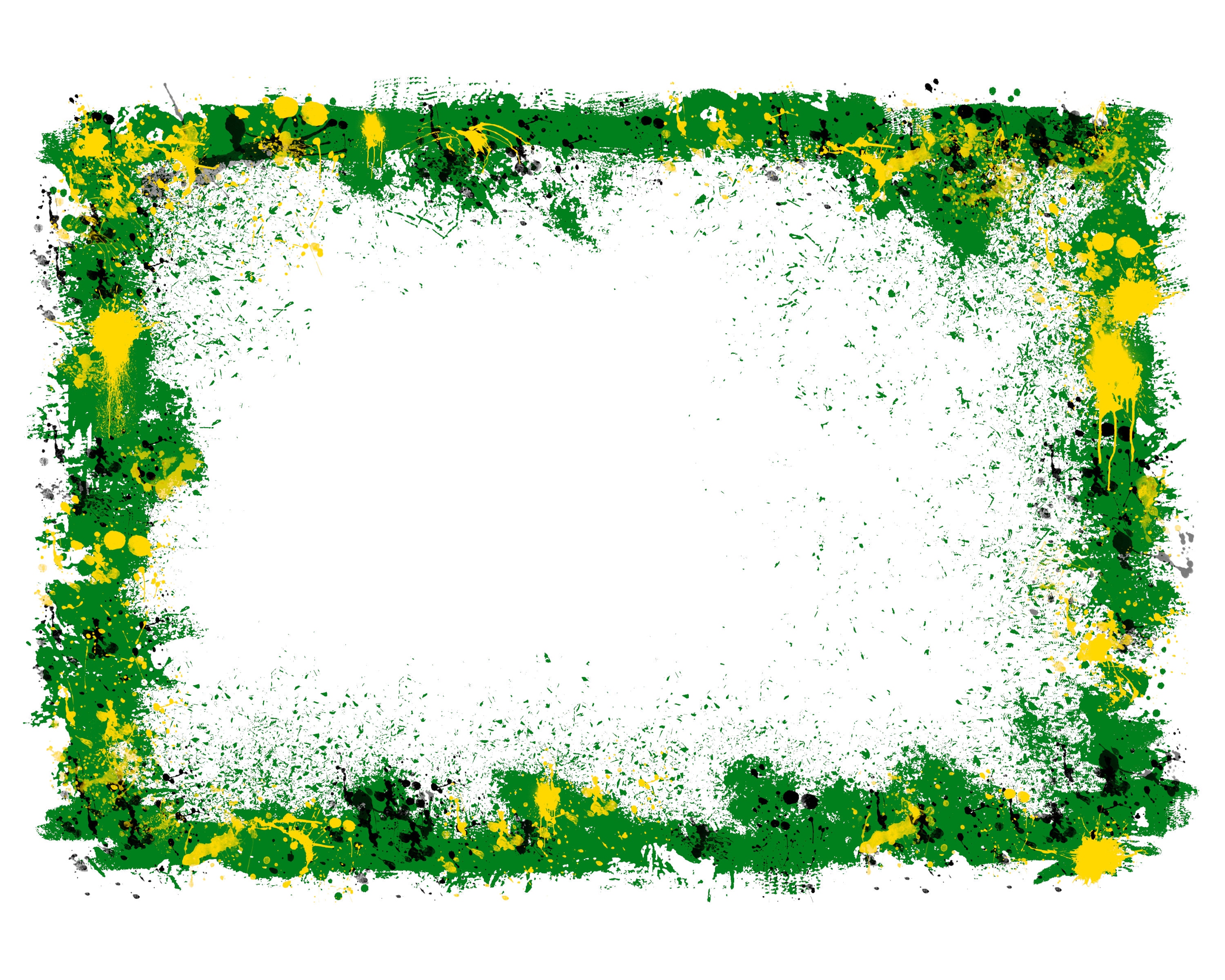 Green And Yellow Border Design