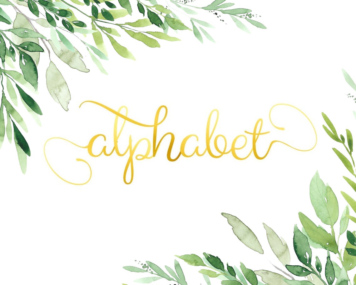 Gold Alphabet Clip Art Gold Foil Alphabet Digital Clipart - Etsy