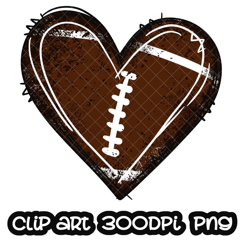 Heart Football | Heart PNG | Sport Heart | Heart Watercolor ...
