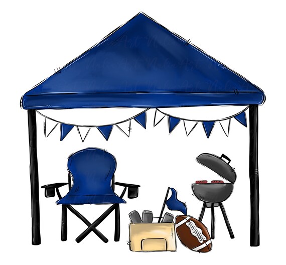 Tent Blue Sports PNG Tailgate Tent Digital Download - Etsy
