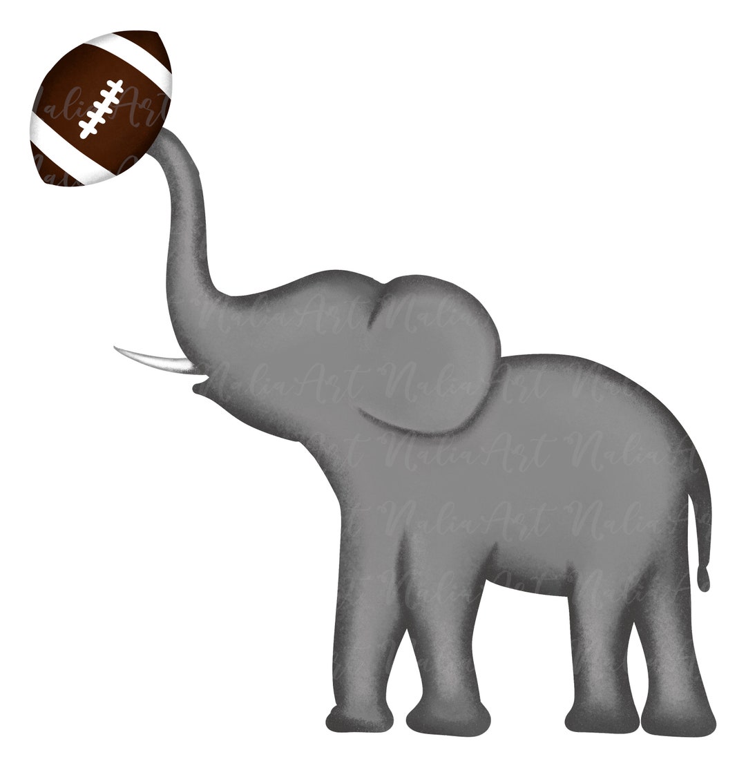 Elephant and Football Sublimation PNG Hand Drawn Elephant - Etsy