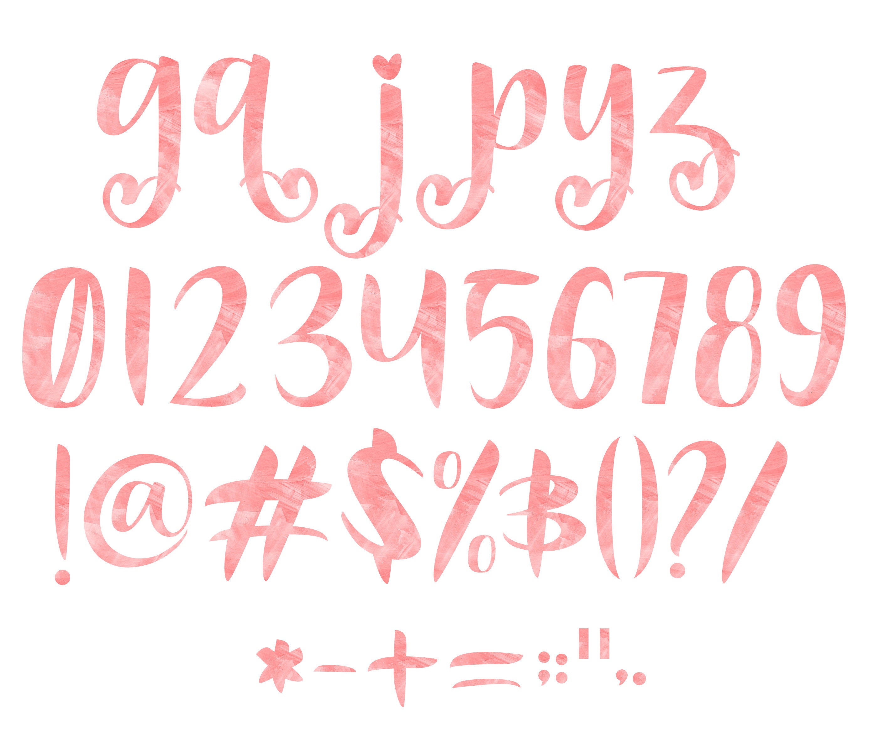 Pink Watercolor Alphabet Clipart, Watercolor Letters, Digital Clipart ...