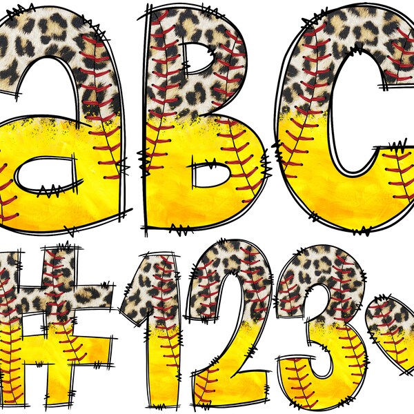 Softball Letters - Etsy