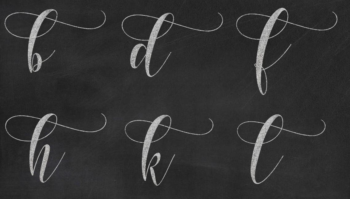 Chalkboard Alphabet Clip Art Chalk Digital Clipart Font - Etsy