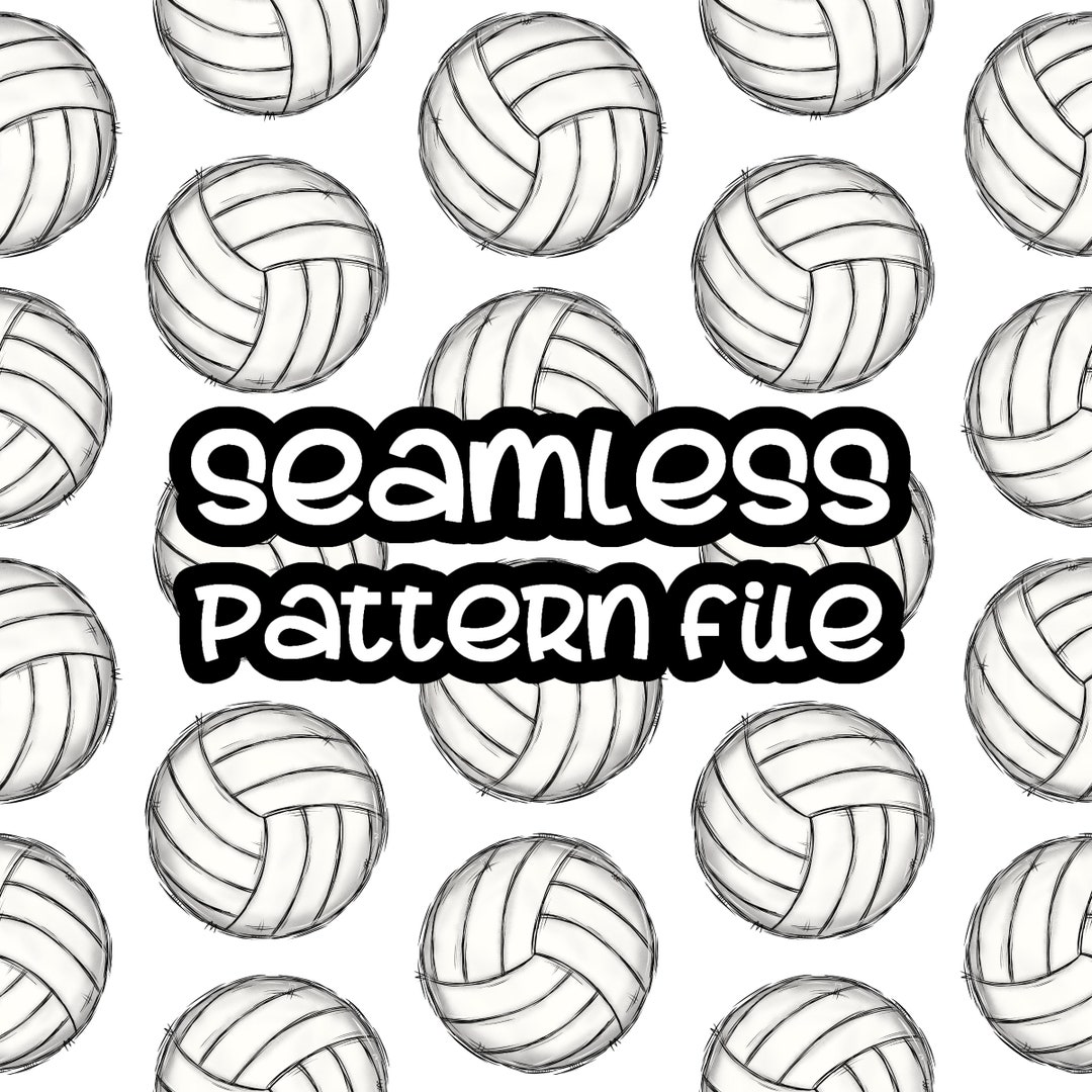 Volleyball Sport Seamless Pattern, School Team Digital Paper Background ...