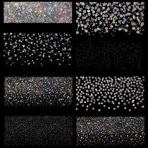 Silver Rainbow Glitter Border, Confetti Borders, Clipart Glitter , Clip ...