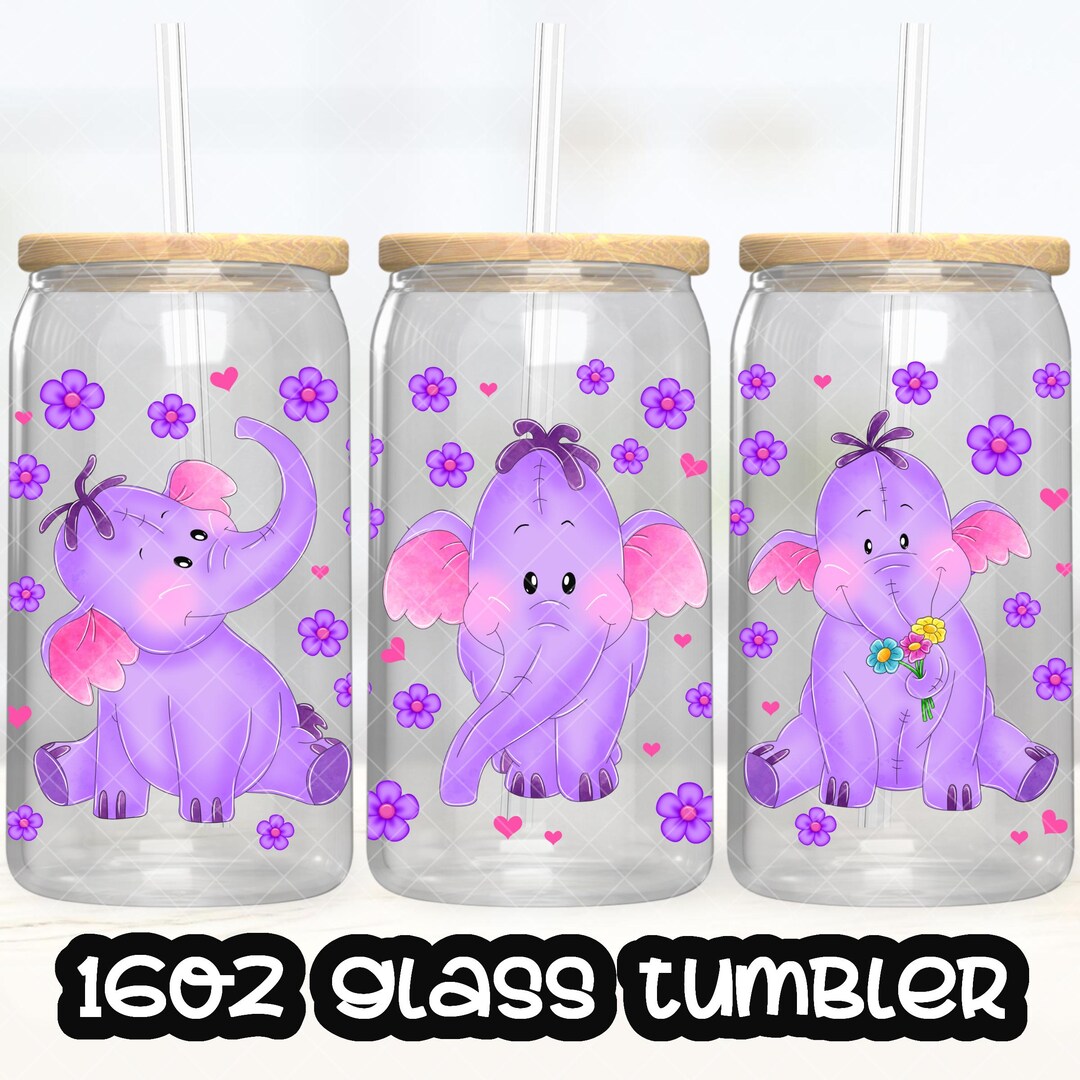 Anime Cartoon Heffalump Cup PNG File DIGITAL DOWNLOAD 16oz Glass ...