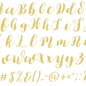 Gold Glitter Alphabet Clip Art, Gold Alphabet, Digital Clipart, Numbers ...