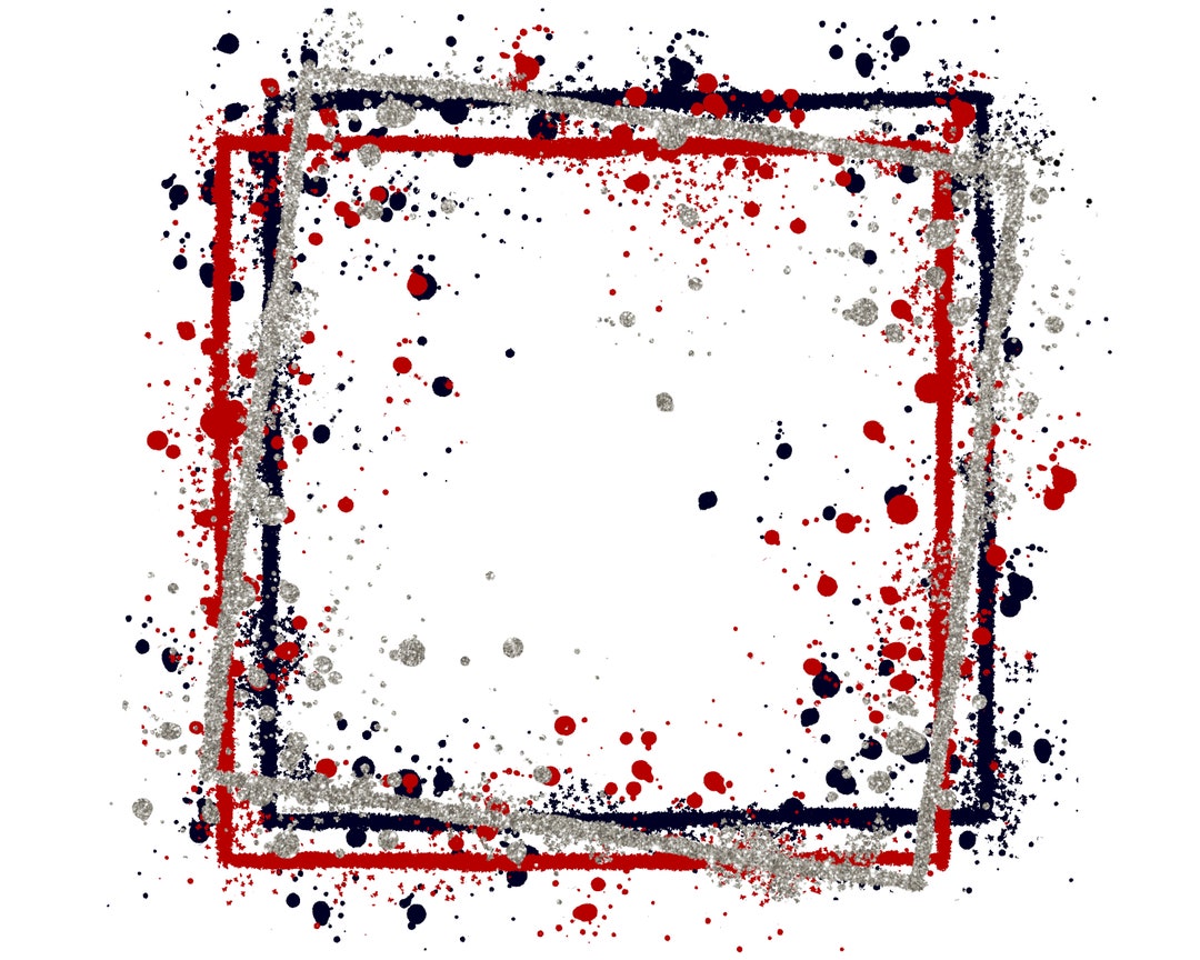 Frame Splatter Silver Navy Red Background Printable Artwork Splash ...