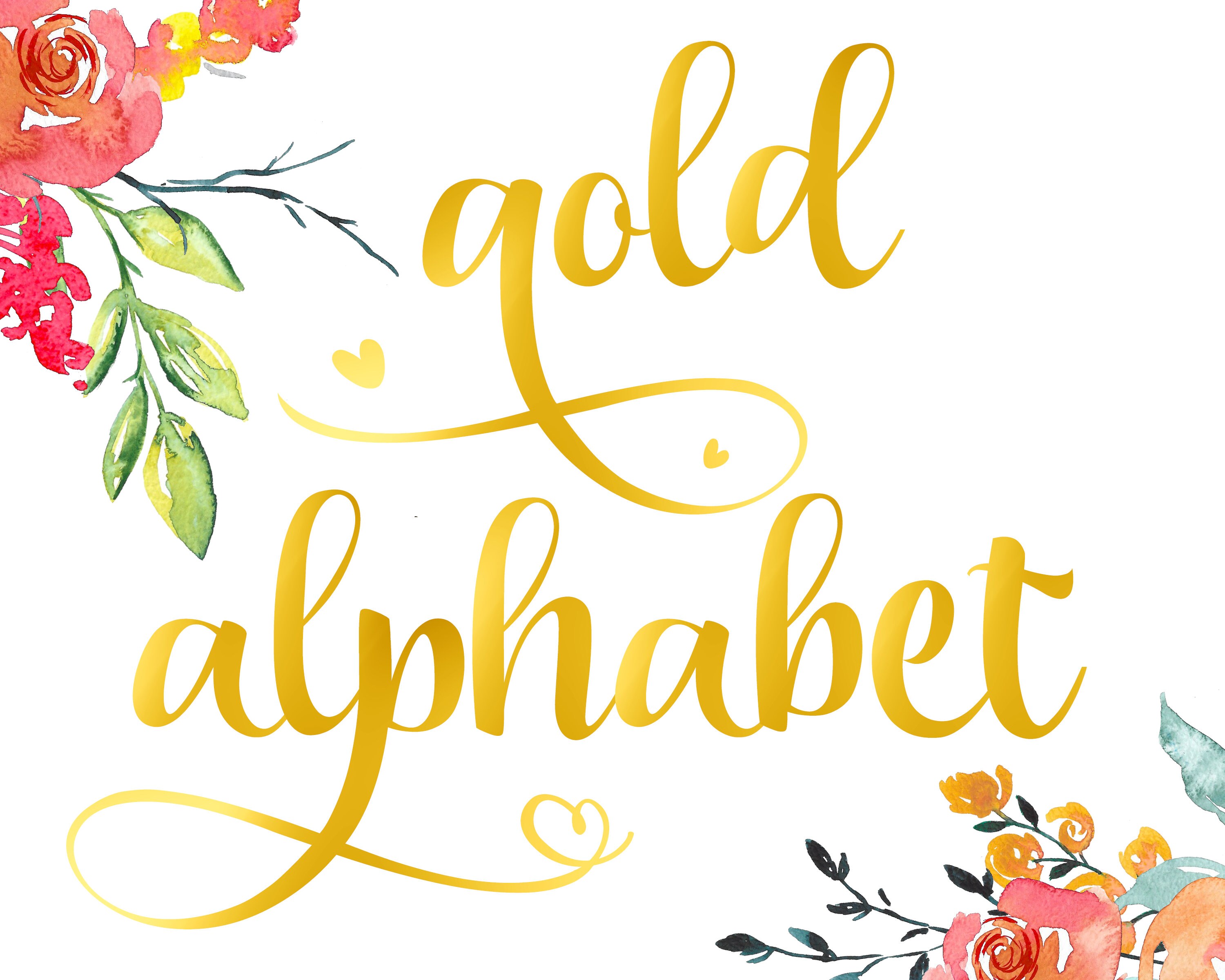 Scrapbooking Papercraft invitationsrt PNG Gold Foil Alphabet Digital ...