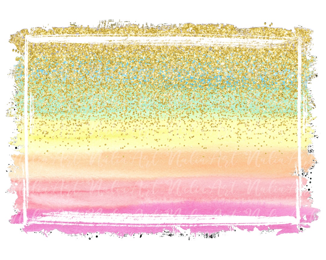 Background Ombre Rainbow Glitter Gold Distressed Print Rainbow Patches ...