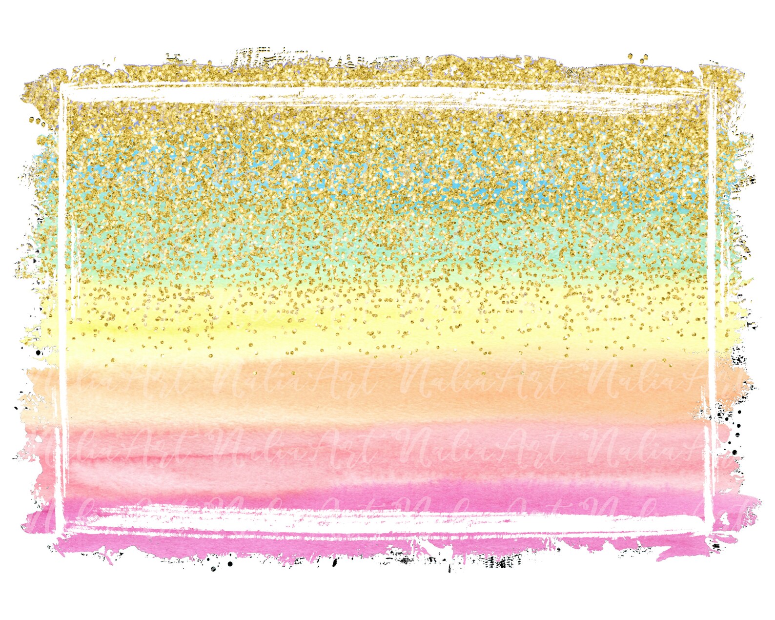 Background Ombre Rainbow Glitter Gold Distressed Print - Etsy