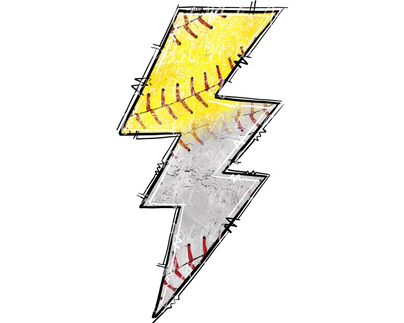 Lightning Bolt Softball Baseball PNG Sport Sublimation PNG - Etsy