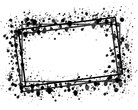 Frame Splatter Grey Black Background Printable Artwork - Etsy