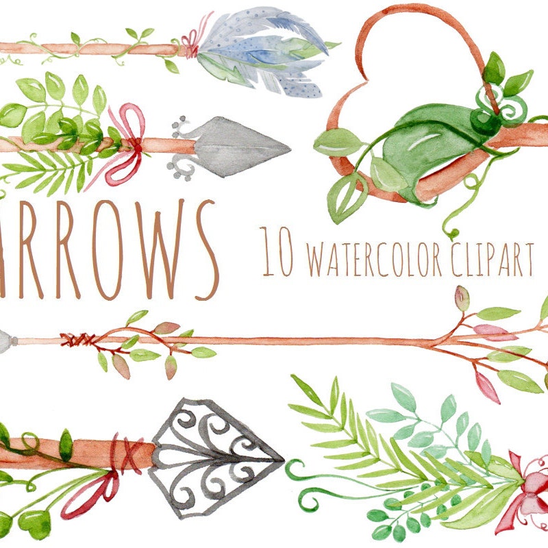 Arrow Watercolor - Etsy