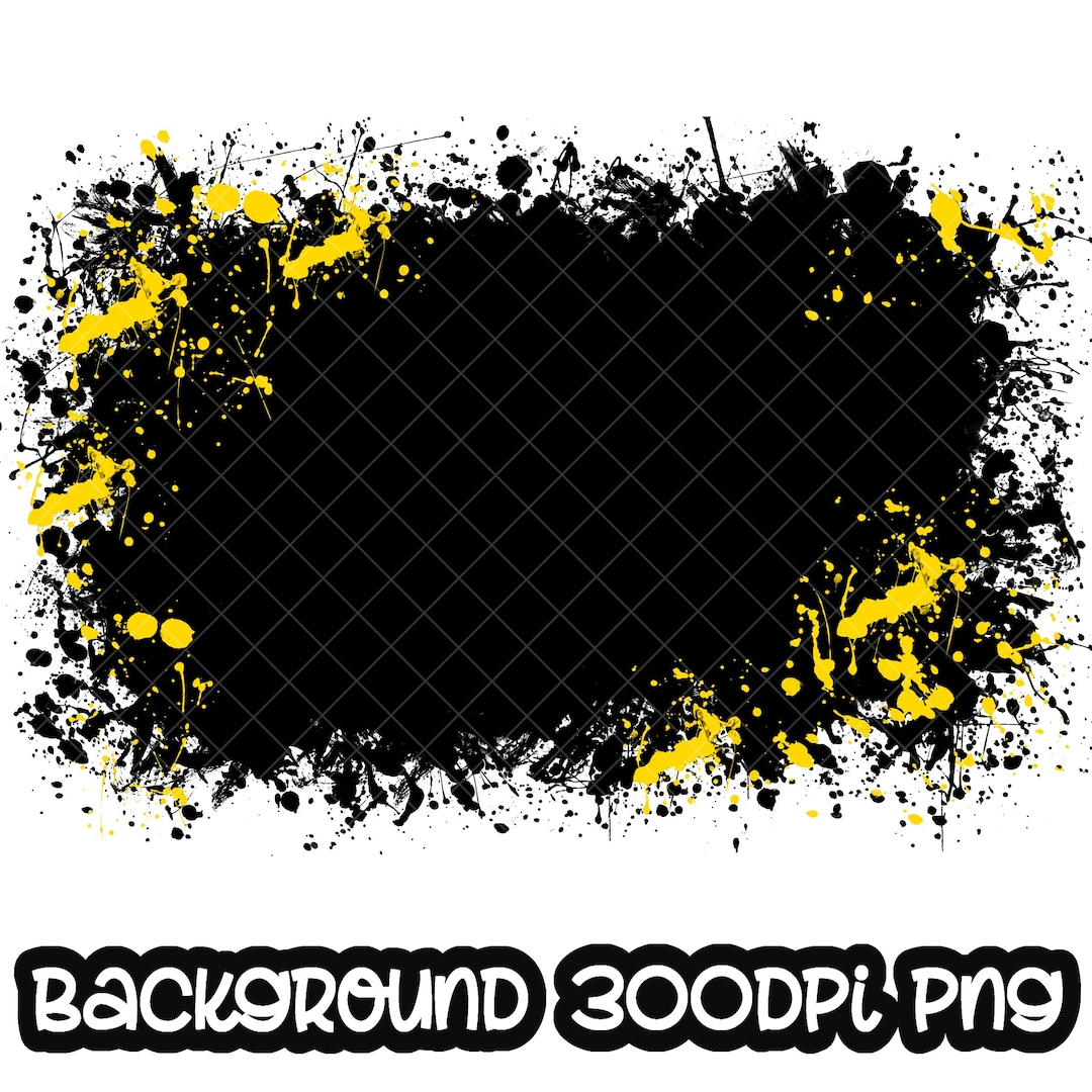 Background Paint Splatter Black Yellow | Splash Frame | Splatter ...