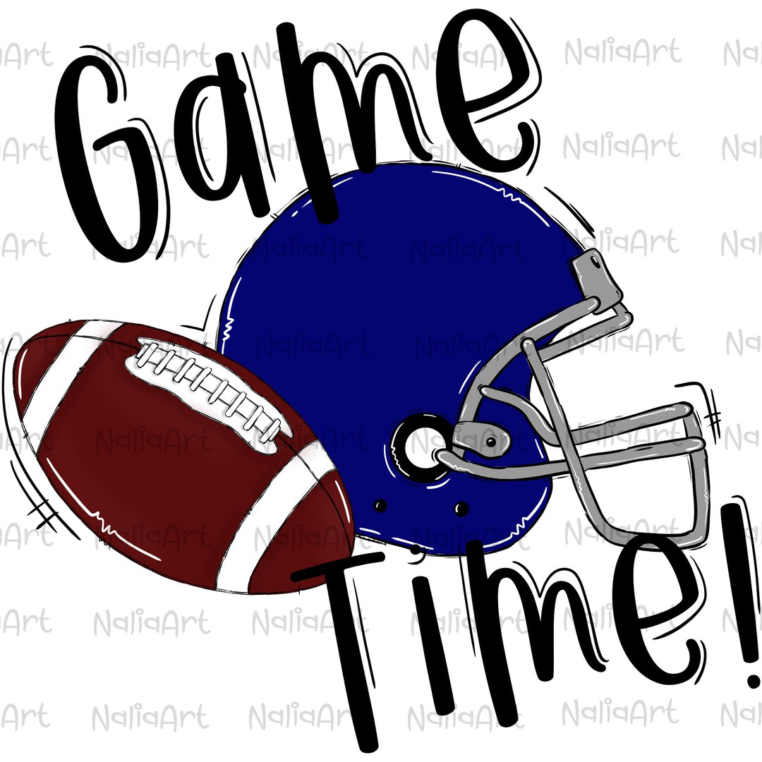 Helmet Football Blue Game Time Digital Download Sublimation Game Time ...