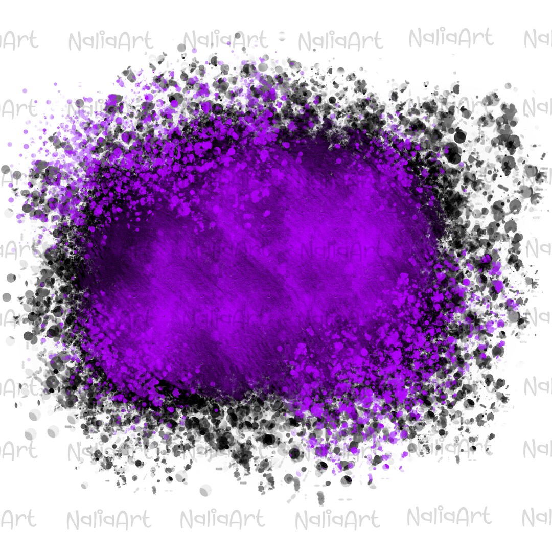 Background Paint Splatter Purple Black Splash Frame Splatter Background ...