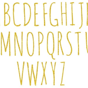 Gold Glitter Alphabet Clip Art Gold Alphabet Digital - Etsy