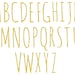 Gold Glitter Alphabet Clip Art Gold Alphabet Digital - Etsy