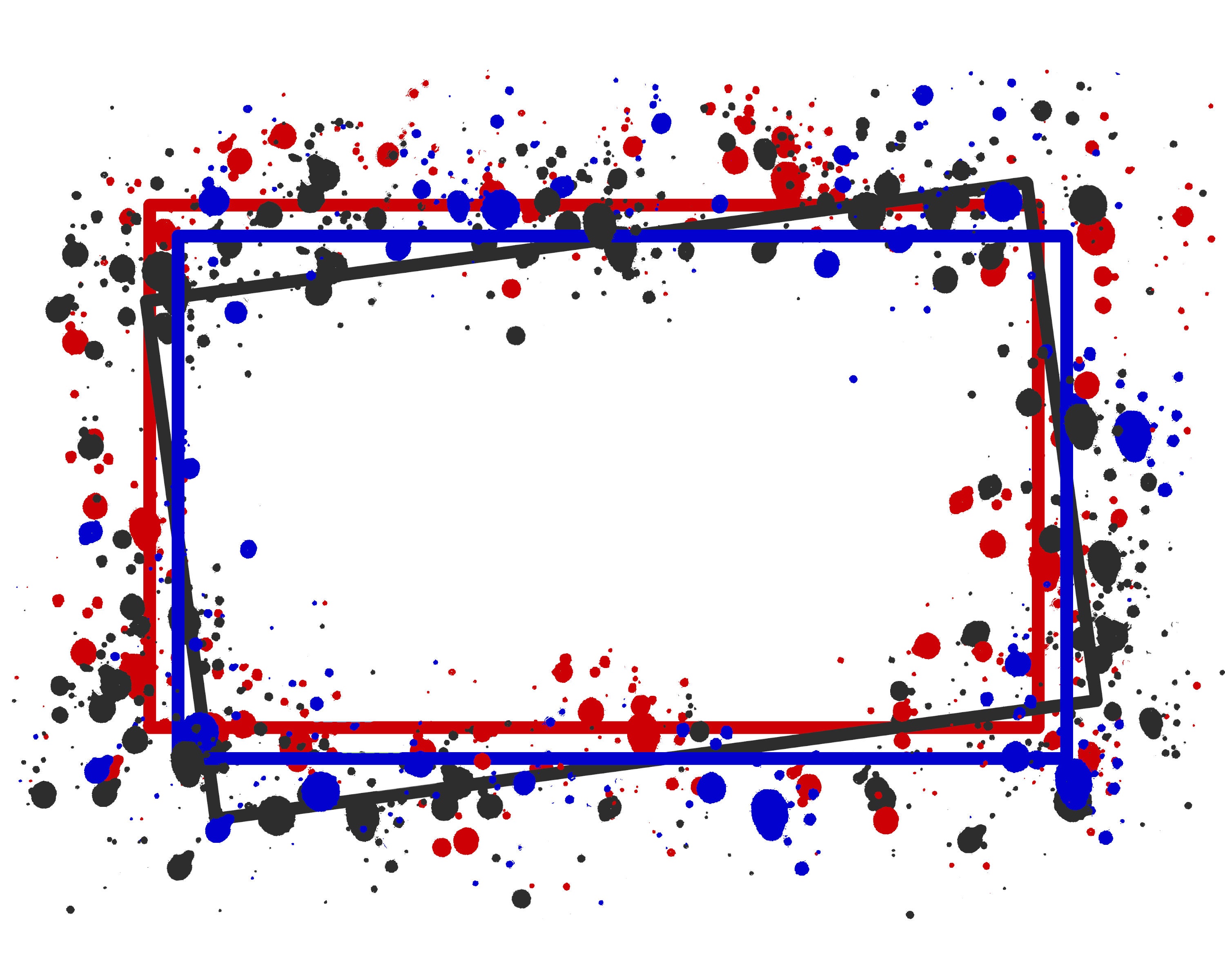 Frame Splatter Grey Red Blue Background Printable Artwork - Etsy
