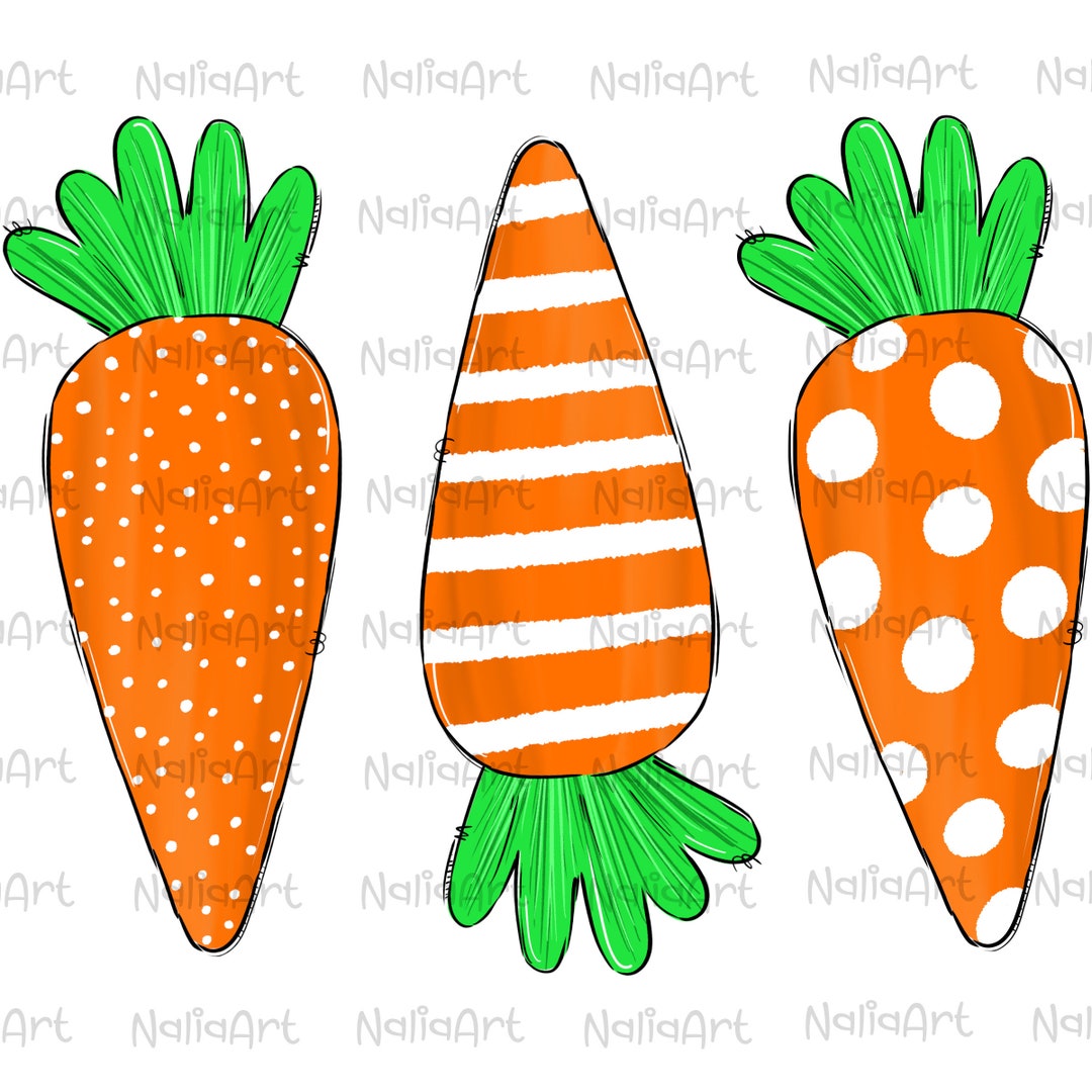 Carrot Easter Sublimation Carrots PNG Hand Drawn Design - Etsy