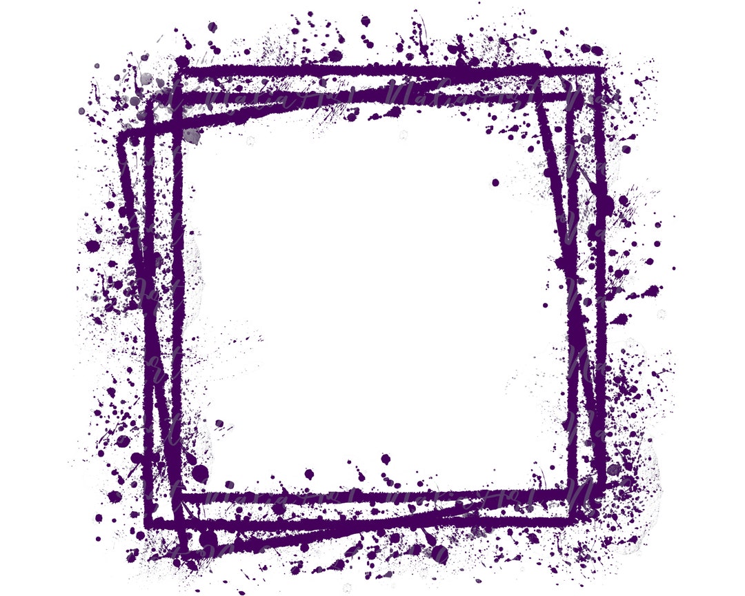 Frame Splatter Purple Background Printable Artwork Splash Frame Paint ...