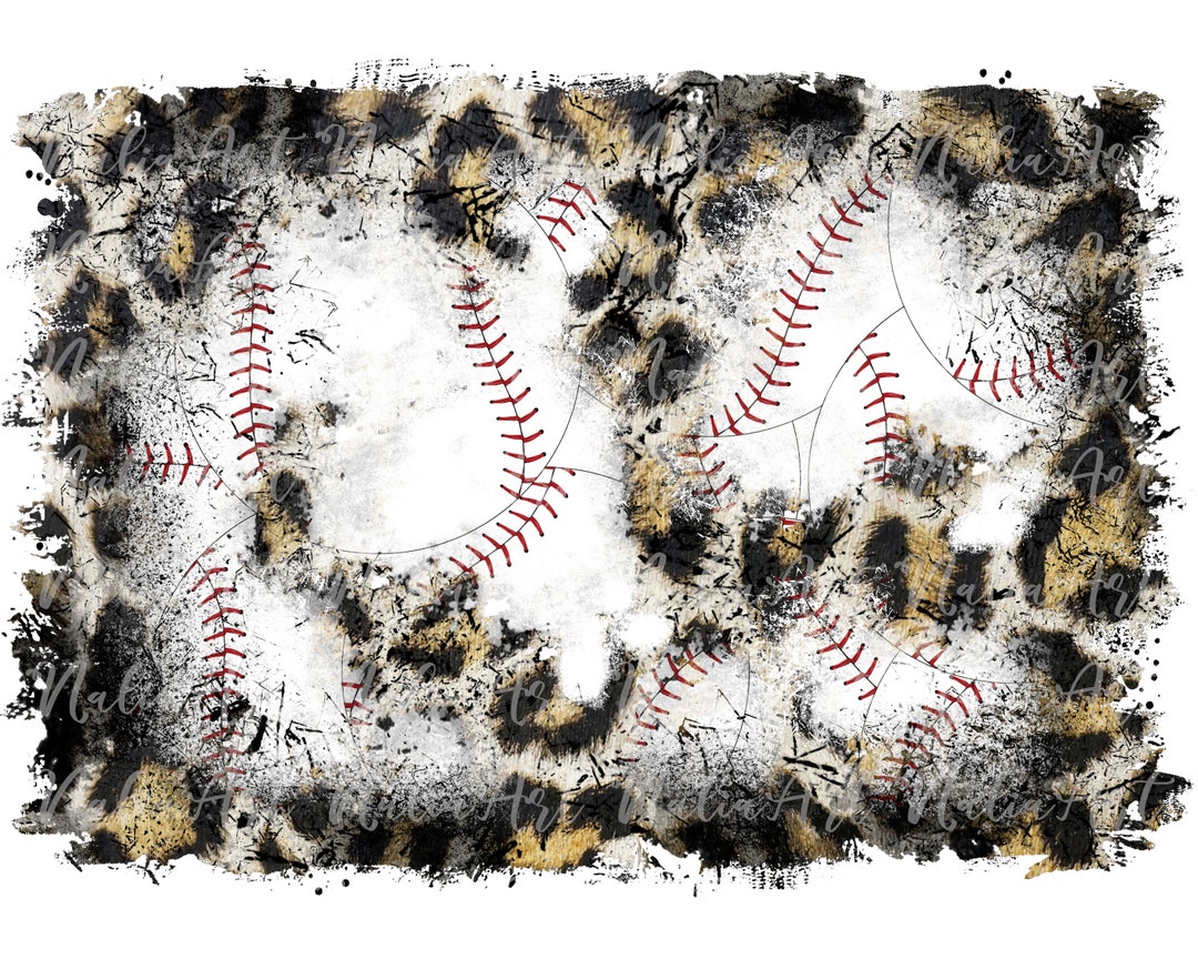 Background Leopard and Baseball Grunge Distressed Print Leopard Splash ...