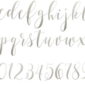 Silver Alphabet Clip Art, Silver Foil Alphabet, Digital Clipart ...