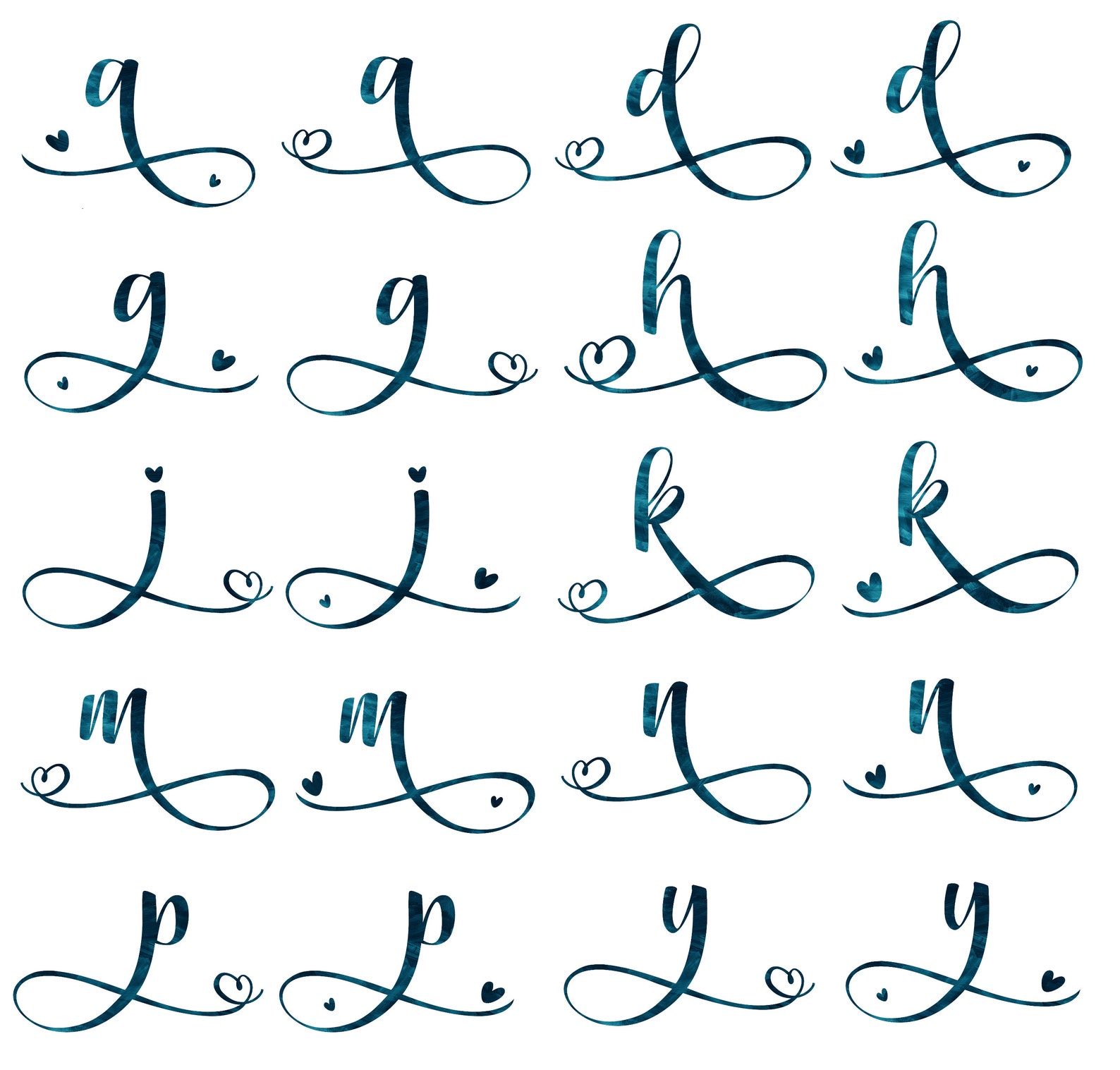 Blue Watercolor Alphabet Clipart Watercolor Letters Digital - Etsy