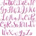Pink Glitter Alphabet Clip Art, Pink Alphabet, Digital Clipart, Numbers ...