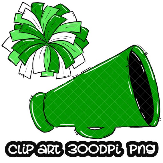 Cheerleading Megafoon Clipart Groen Megafooncheer Gebruikt Door