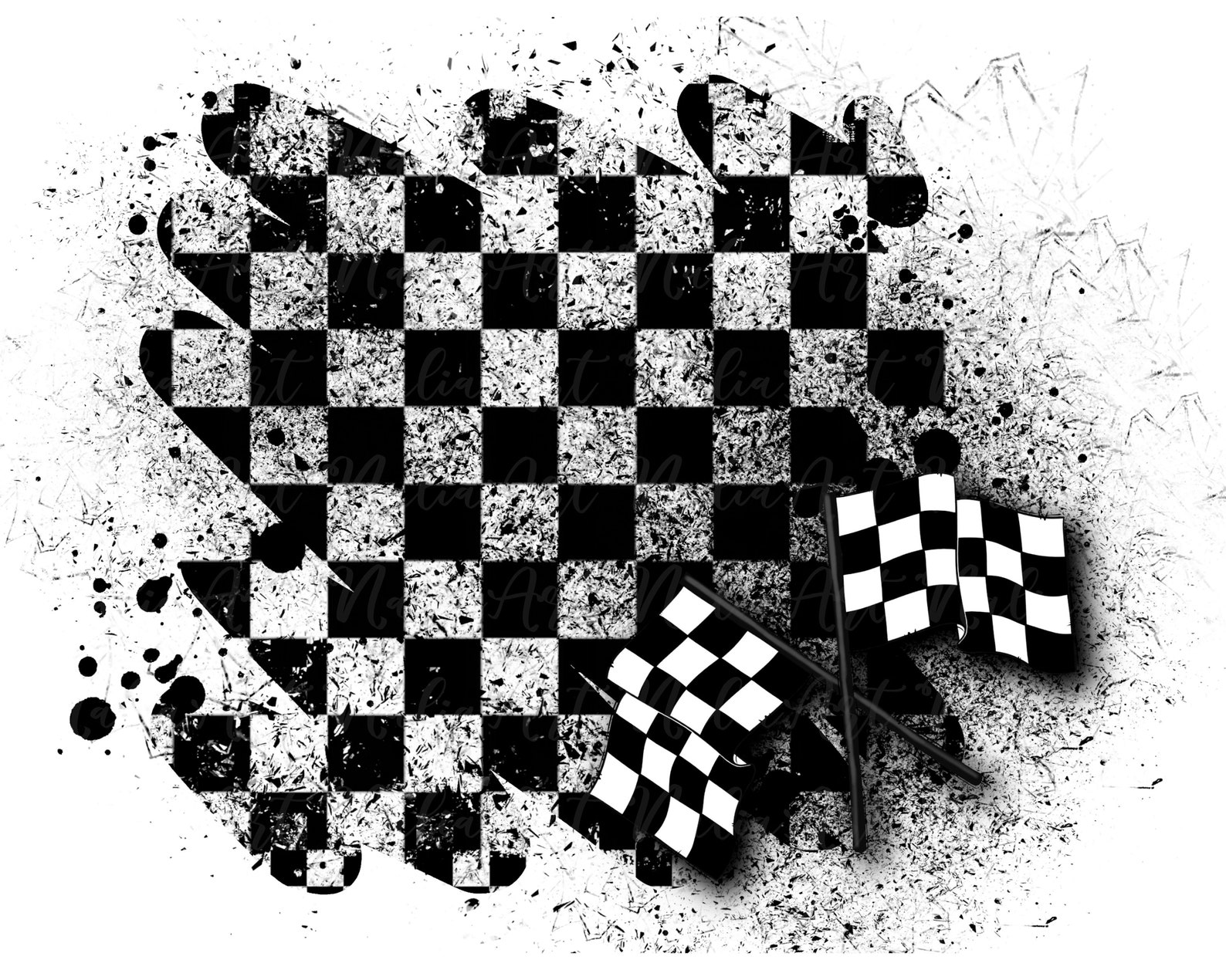 Background Checkered Flag With Bleach Affect Distressed - Etsy Australia