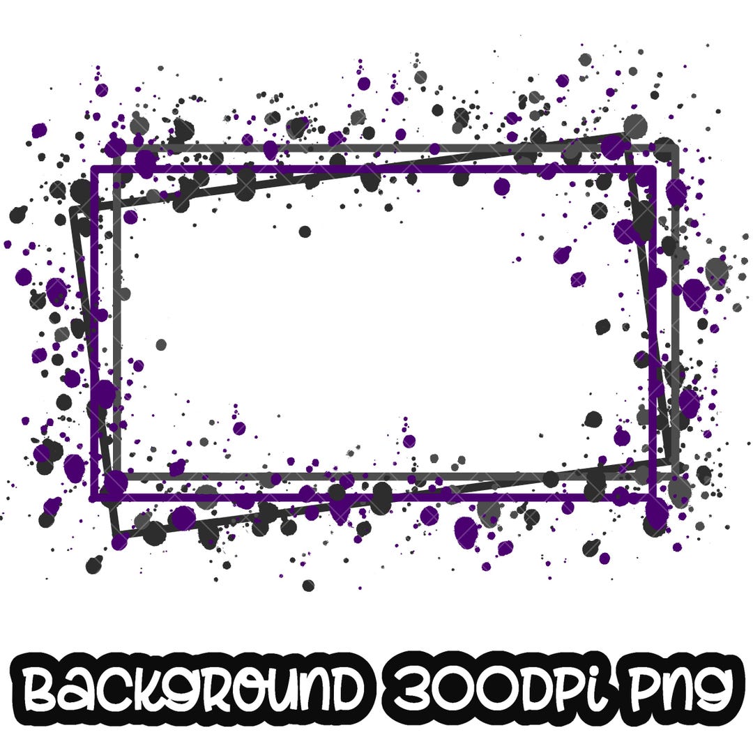 Frame Splatter Grey Purple Background | Printable Artwork | Splash ...