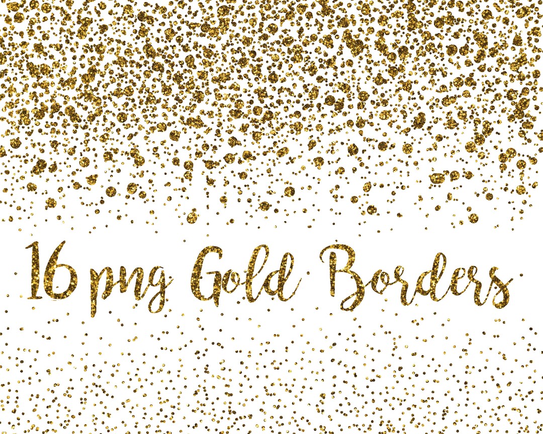 Gold Glitter Border, Confetti Borders,clipart Gold, Glitter Clip Art ...