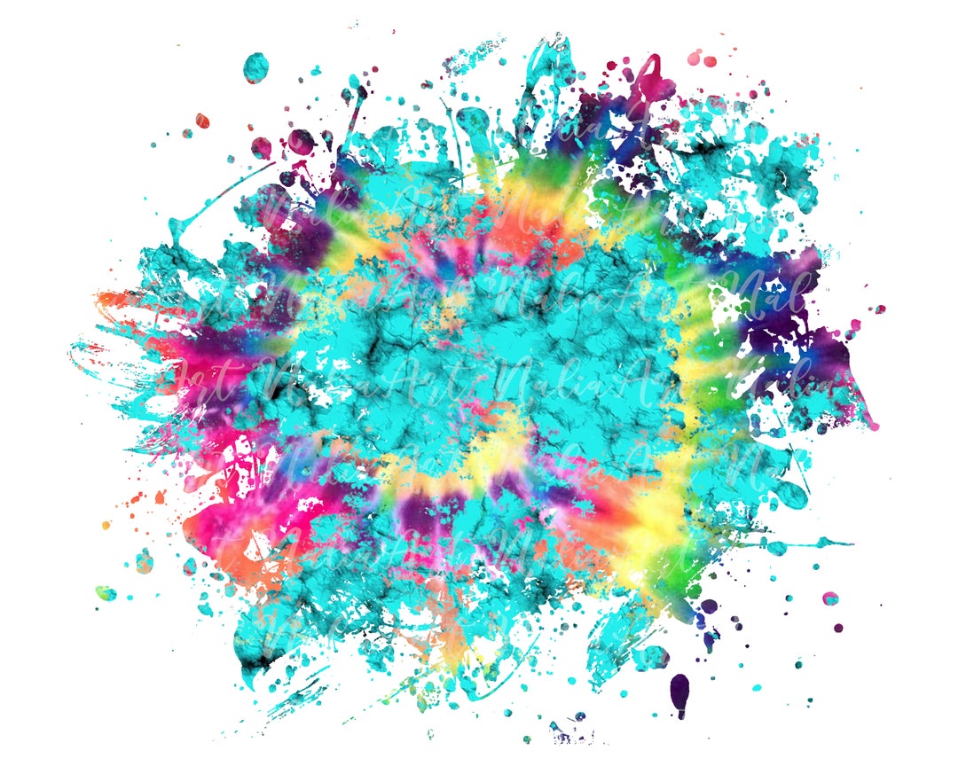 Background Turquoise Tie Dye Distressed Print Turquoise Grunge Splash ...